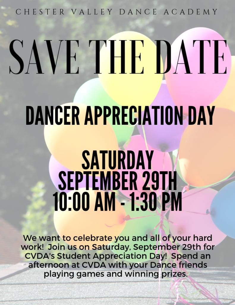 Dancer Appreciation Day – Chester Valley Dance Academy